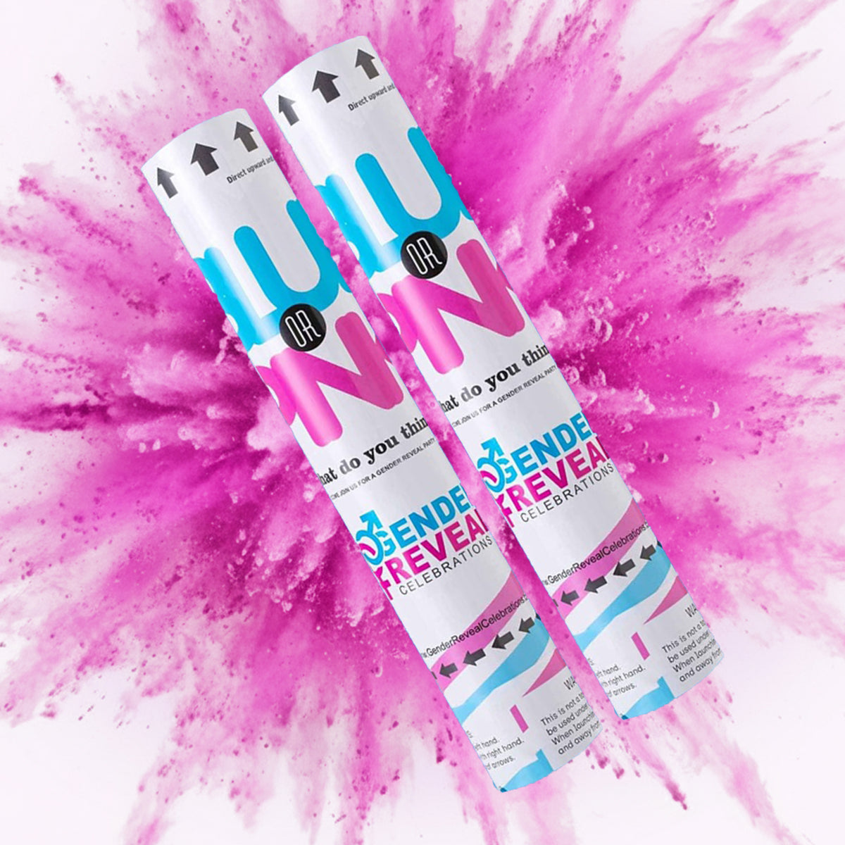 Pink Powder Cannons for Gender Reveals | Non-Toxic Holi Powder | Gender ...