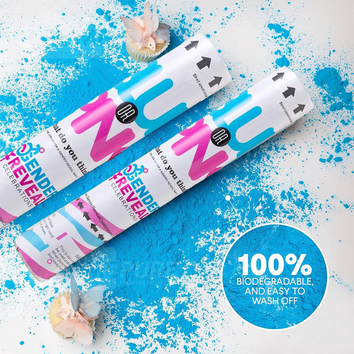 Blue Powder Cannon for Gender Reveals | Non-Toxic Holi | Gender Reveal ...