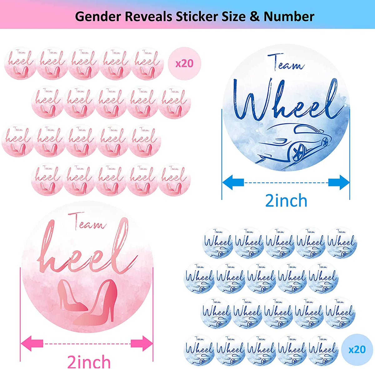 Burnout Stickers | Gender Reveal Celebrations